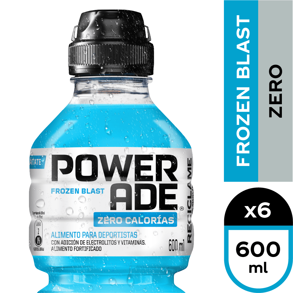 Powerade Frozen Blast Zero 6 x 600 ml. - miCoca-Cola.cl
