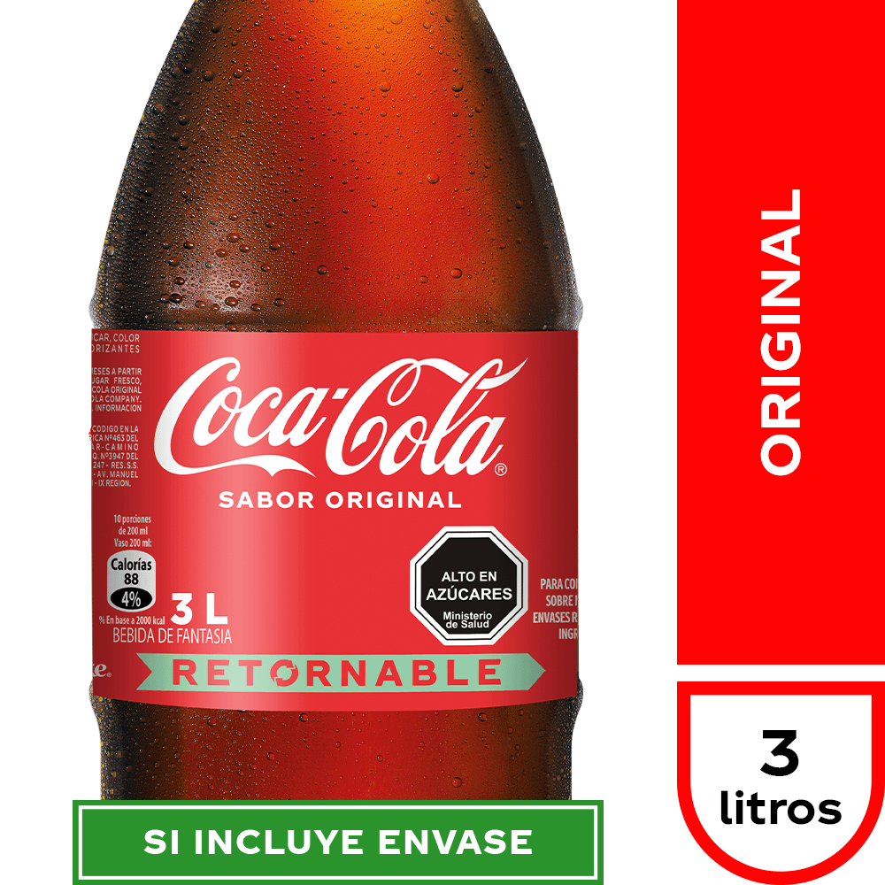 Starter Kit Coca-Cola Original Retornable 3,0 lt. (Incluye envase ...