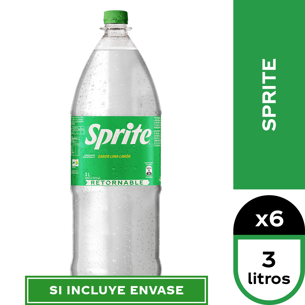 Starter Kit Sprite Retornable 6 x 3,0 lt. (Incluye jaba y envases ...