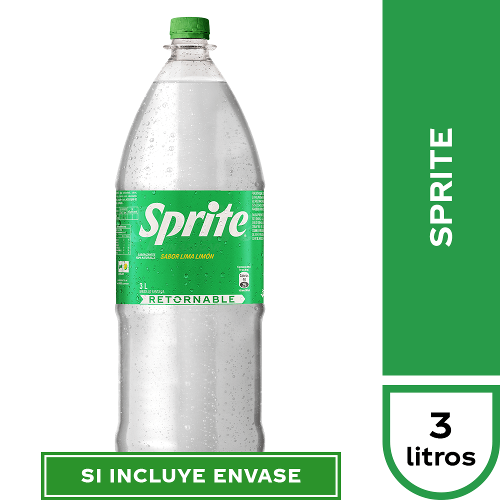 Starter Kit Sprite Retornable 3,0 lt. (Incluye envase) - miCoca-Cola.cl