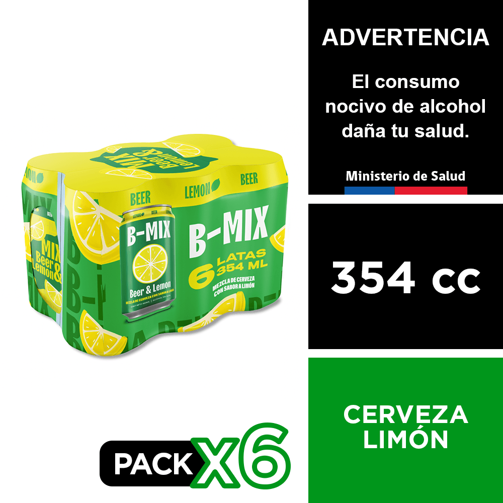 Cerveza B-Mix 4,2° 6 x 354 cc. | miCoca-Cola.cl - miCoca-Cola.cl