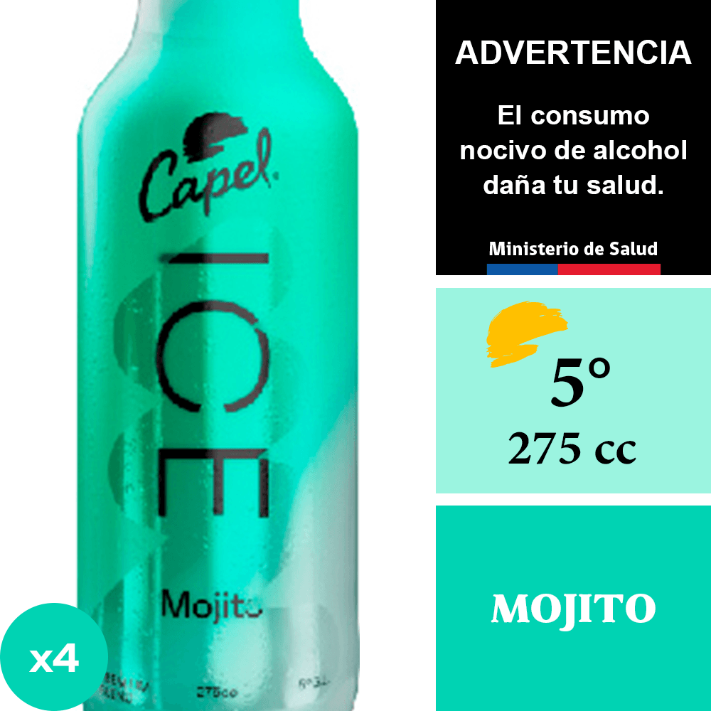 Cóctel Capel Ice Mojito 4 x 275 cc. | miCoca-Cola.cl - miCoca-Cola.cl