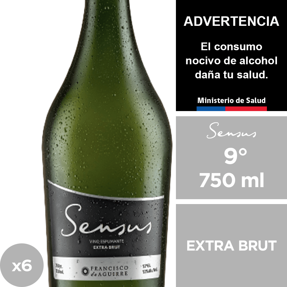 Espumante Sensus Extra Brut 12° 6 x 750 ml. - miCoca-Cola.cl