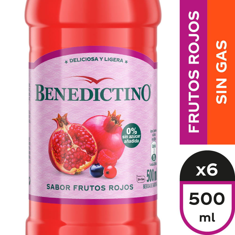 Benedictino Frutos rojos 6 X 500 ml. - miCoca-Cola.cl