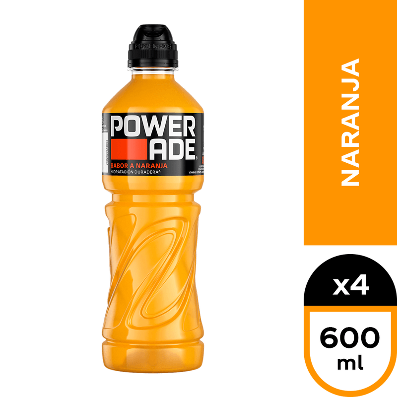 Powerade Naranja 4 x 600 ml. - miCoca-Cola.cl
