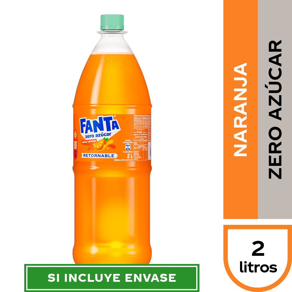 Starter Kit Fanta Zero Azúcar Retornable 2,0 lt. (Incluye envase ...
